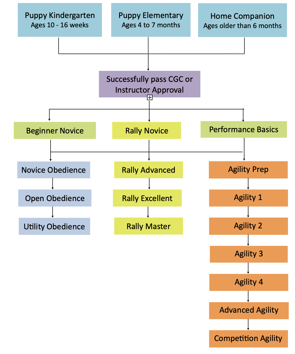 Class Progression Chart – Dog Training Club of Champaign-Urbana